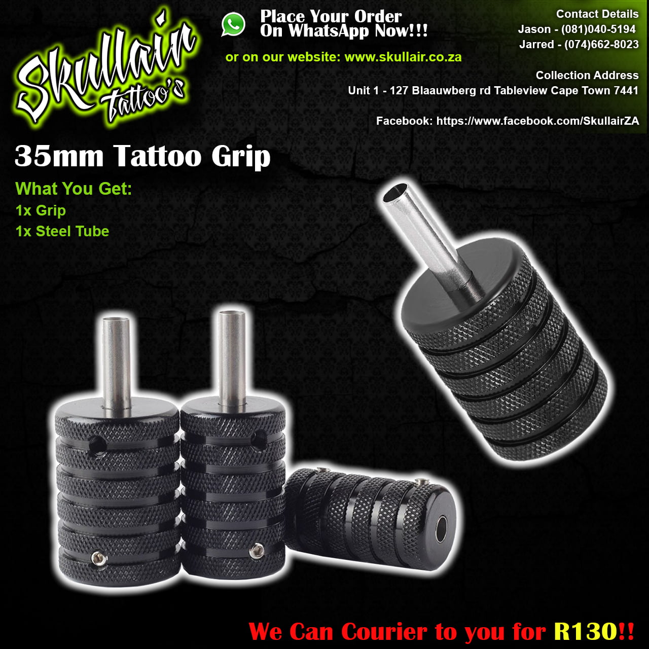 Grip 35mm Magnum Alloy Black