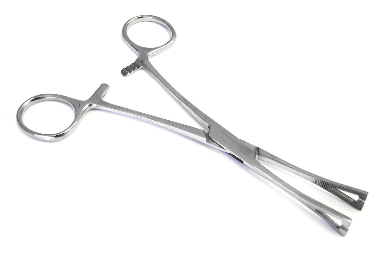Pennington Forceps Slotted Piercing clamp
